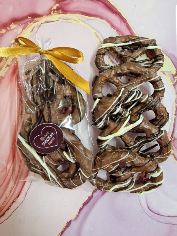Giant Triple Chocolate Pretzels – Rosie's Chocolate Factory